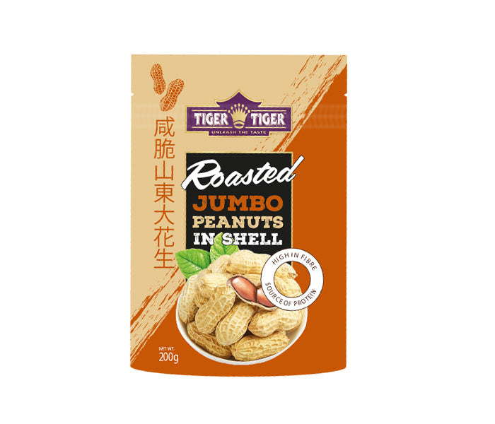 TIGER TIGER Roasted Jumbo Peanuts In Shell 200g – Jag Couture Chocolates