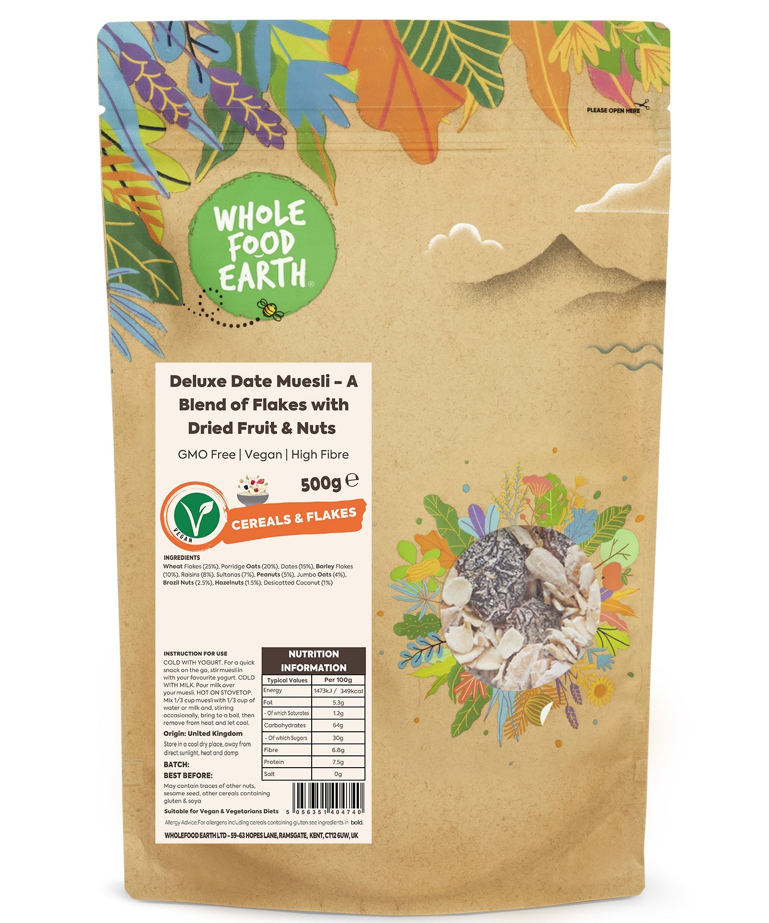 Deluxe Date Muesli - A Blend of Flakes with Dried Fruit & Nuts – Jag ...