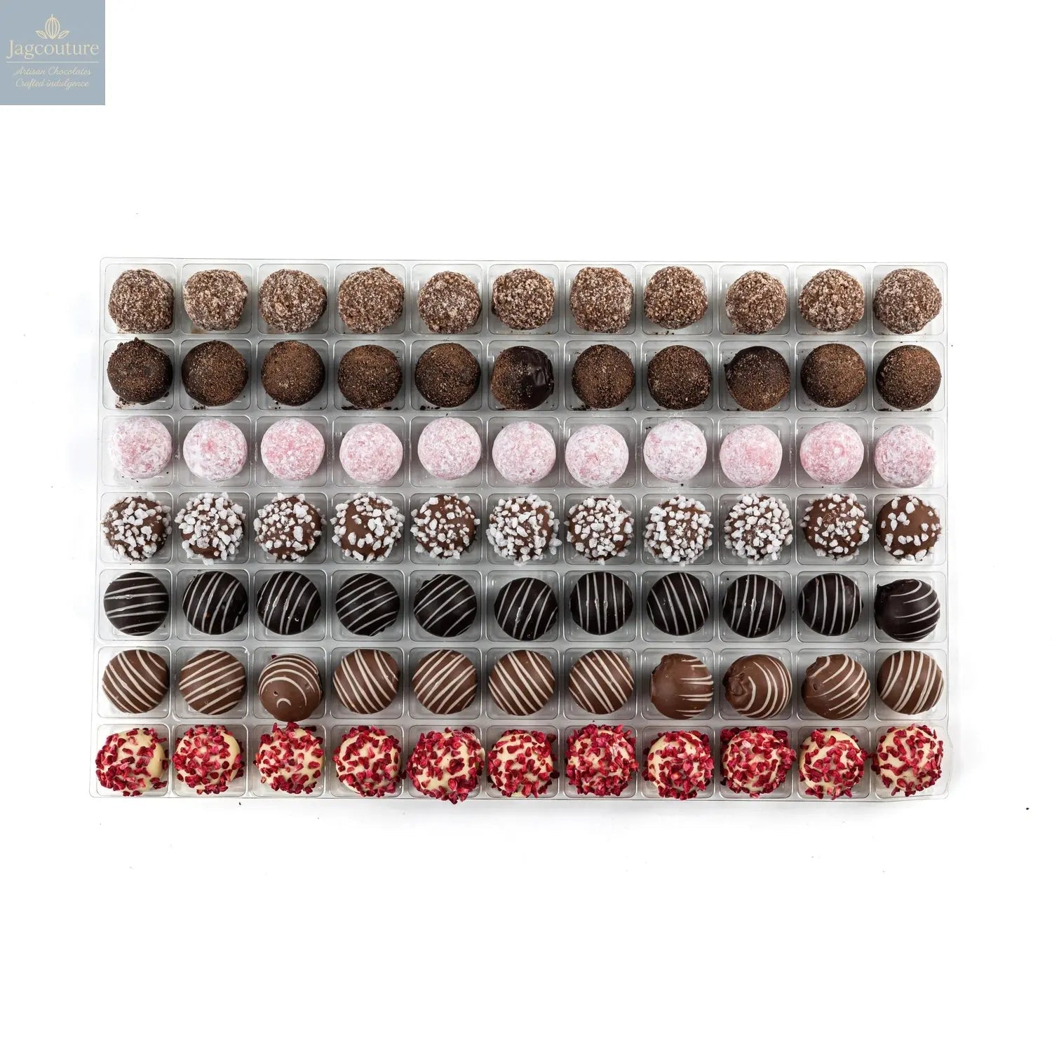 English Truffle Selection - milk caramel, dark rum, pink gin, milk pro ...