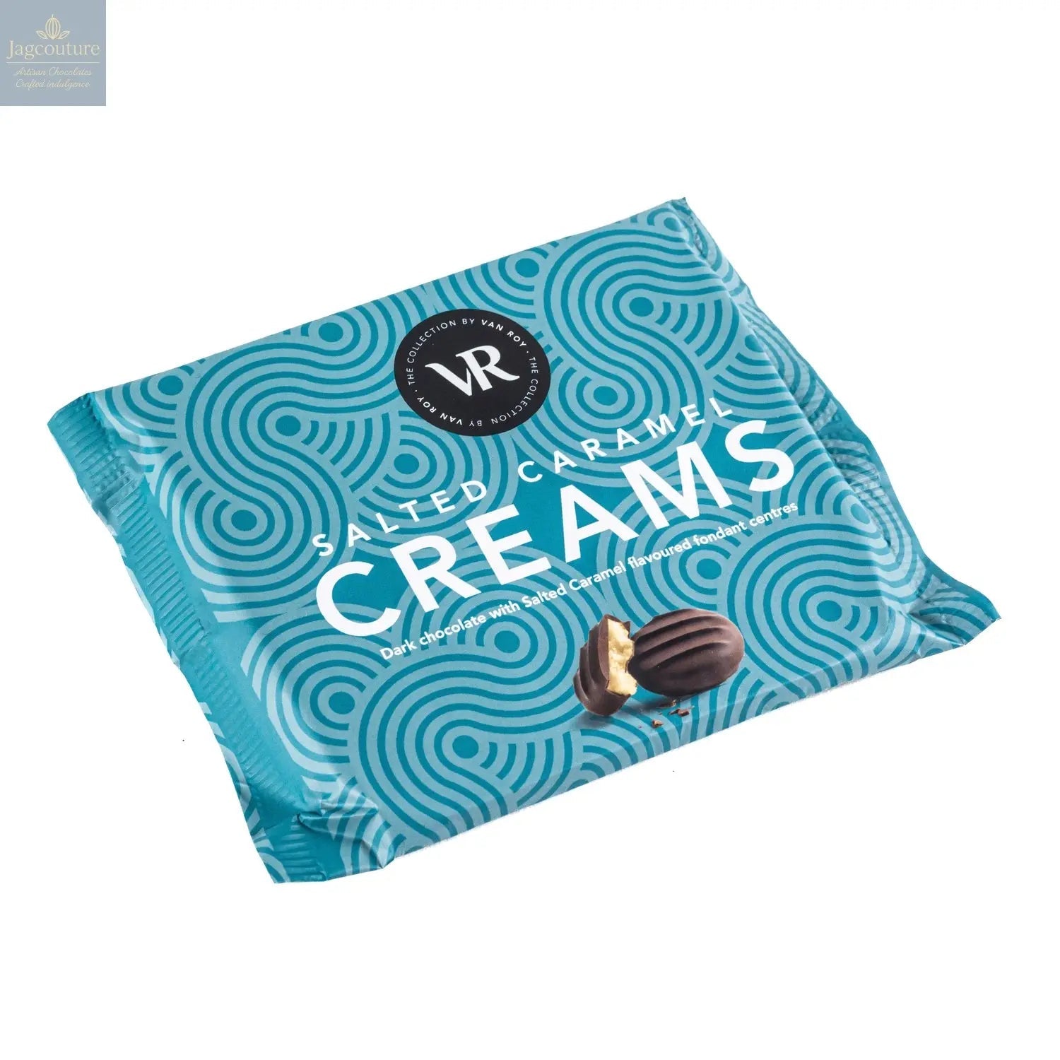 Van Roy salted caramel fondant creams square pack – Jag Couture Chocolates